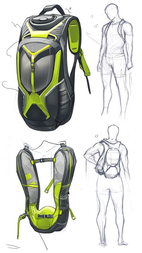 Sleek Backpack Sketch Sketches Backpack Design Concept Fashion