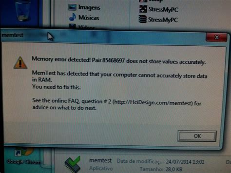 Erro De Memória No Windows 7 Memórias Ram Clube Do Hardware