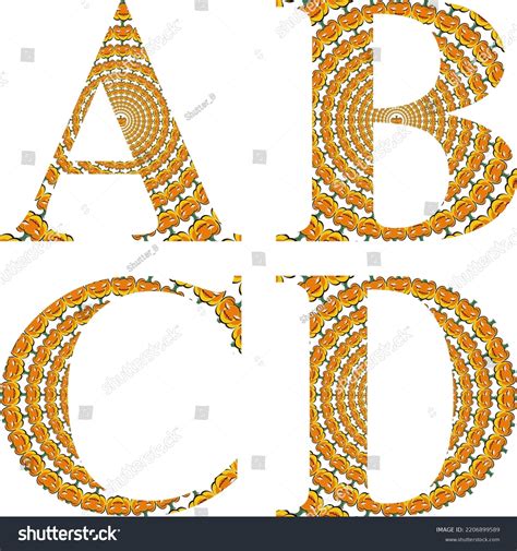 Abcd Font Halloween Style Alphabet Stock Vector Royalty Free 2206899589 Shutterstock