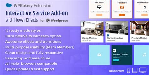 Interactive Service Add On With Hover Effects For Wpbakery By Pixelsigns