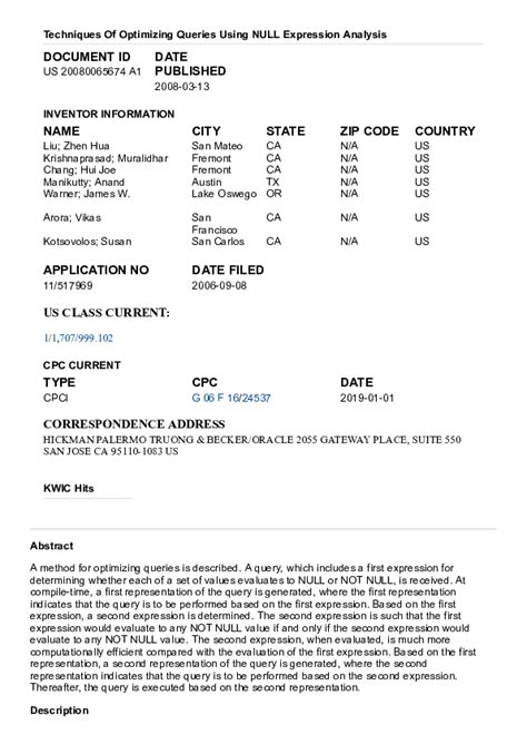 Pdf Techniques Of Optimizing Queries Using Null Expression Analysis
