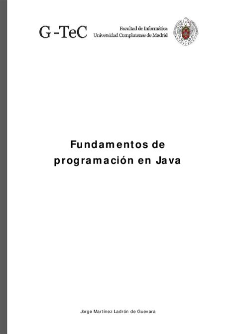 Pdf Fundamentos De Programacion En Java Bryan Felipe