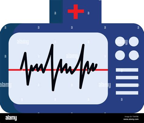 Blue Color Electrocardiogram With Buttons On The Side Depicting Ecg