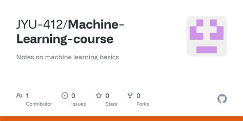 Github Jyu 412machine Learning Course Notes On Machine Learning Basics