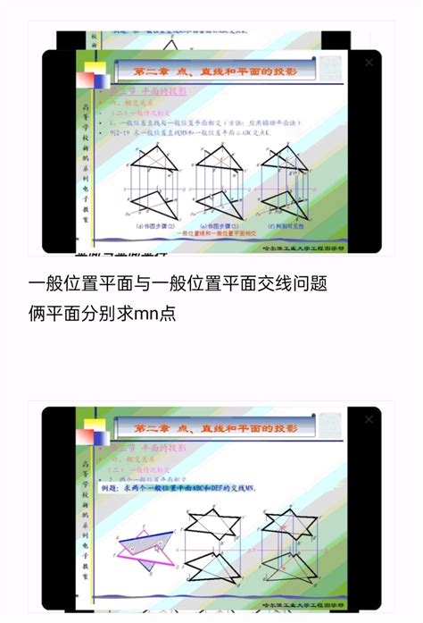 画法几何简单复习用个人笔记 哔哩哔哩