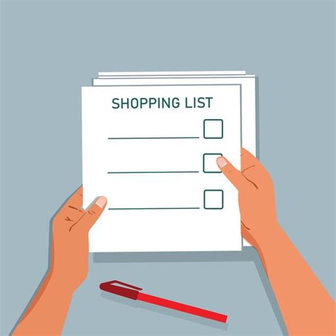 Shopping List Cartoon Vector Art Icons And Graphics For Free Download