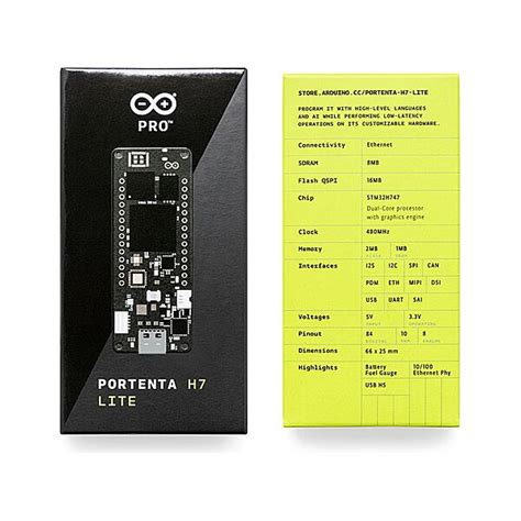 abx00045 arduino microcontrolador arduino pro™ portenta h7 lite
