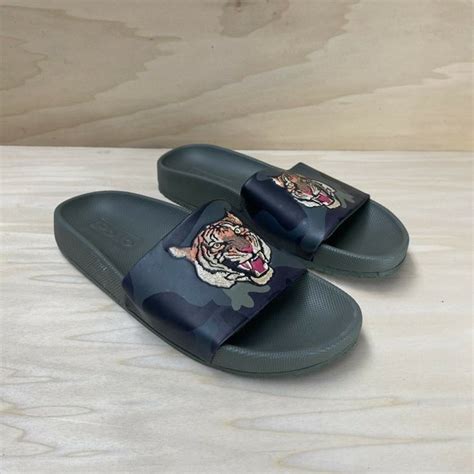 Polo Ralph Lauren Shoes Polo Ralph Lauren Mens Cayson Green Camo Tiger Head Slide Sandals