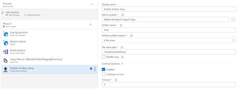 Visual Studio Tfs Publishing Build Artifacts Using File Share Option Failed Stack Overflow