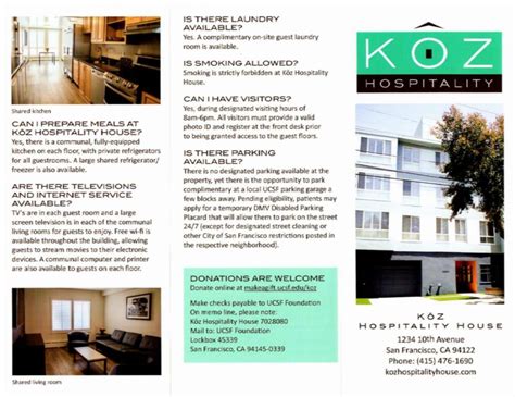 Koz Hospitality House In San Francisco Ca Reviews Hours And
