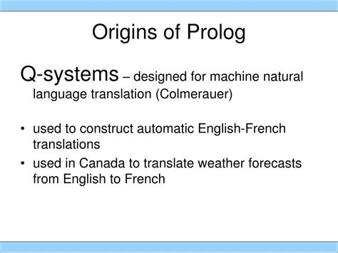 Ppt Logic Programming And Prolog Powerpoint Presentation Free