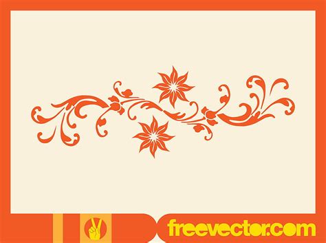 Floral Scroll Vector Element Ai Uidownload