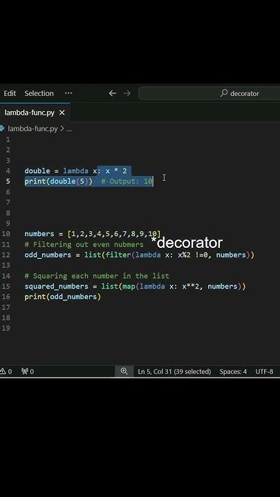What Are Lambda Functions In Python Python Shorts Youtube