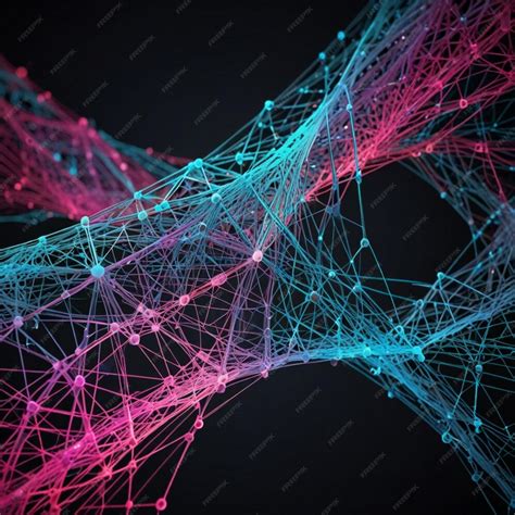 A Computer Generated Image Of A Complex Structure Made Of Connected Wires Premium Ai Generated