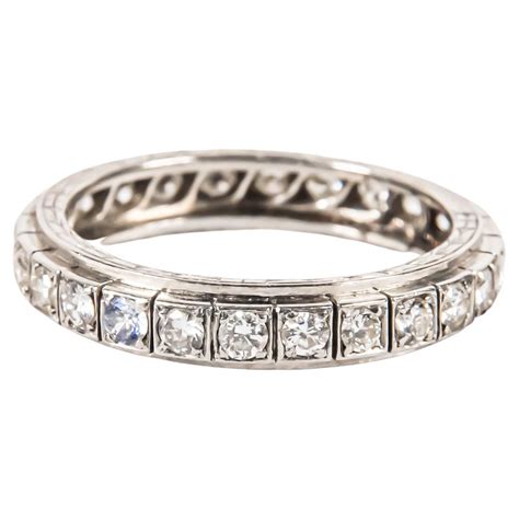 Platinum Curved Baguette Diamond Band For Sale At 1stdibs