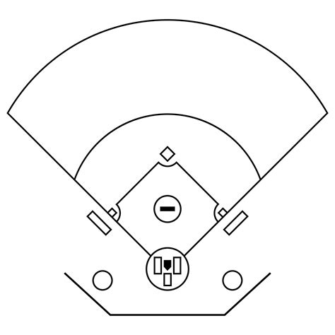 Baseball Field Diagram 30769592 Vector Art At Vecteezy