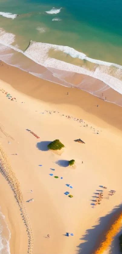 Scenic Beach Aerial View Wallpaper Free Download