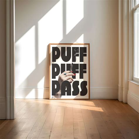 Puff Puff Pass Wall Art Retro ️ish