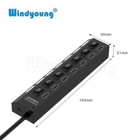 7 портов USB 2,0 концентратор высокоскоростной кабель питания с ...