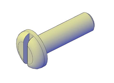 M3 Pan Head Screw Download Free Cad File