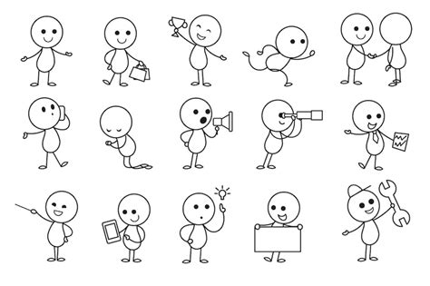 How To Draw Stick Figures Side View