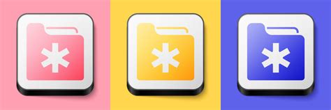 Green And Blue Medical Health Record Folder Vector Image