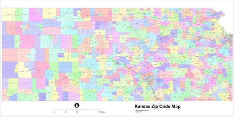 Kansas Zip Code Map