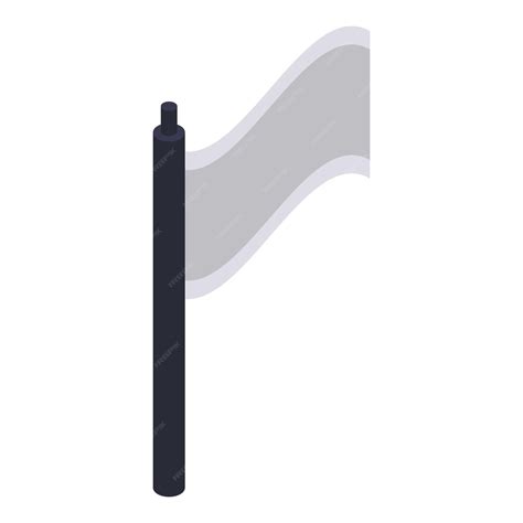 Premium Vector White Flag Icon Isometric Of White Flag Vector Icon