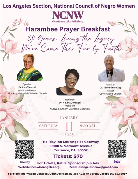 Harambee Prayer Breakfast 2025 Ncnw Los Angeles Section