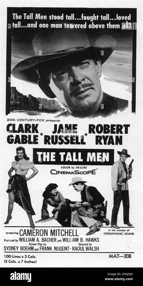 Clark Gable Jane Russell Robert Ryan And Cameron Mitchell In The Tall