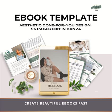 95 Page Aesthetic Ebook Canva Template For Digital Product Sellers