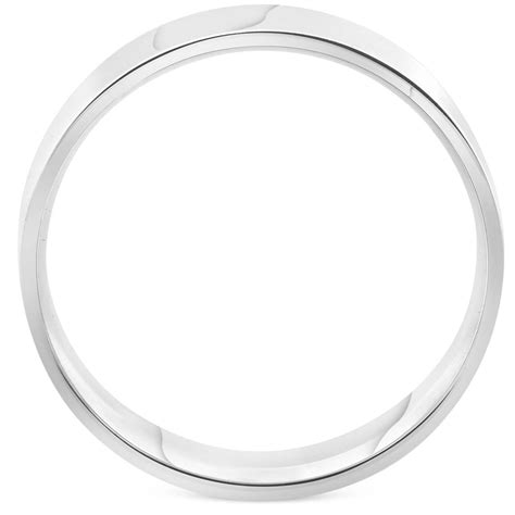 6mm Flat High Polished Wedding Band 950 Platinum