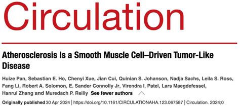 《循环》：动脉粥样硬化竟是肿瘤样疾病丨科学大发现澎湃号·湃客澎湃新闻 The Paper