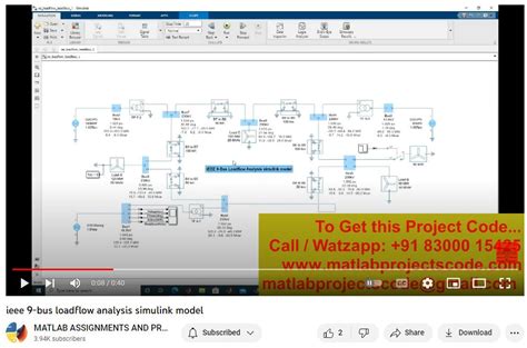 ieee 9 bus loadflow analysis simulink model