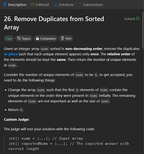 Efficiently Removing Duplicates From A Sorted Array In Java By