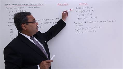 Predictive Parser Gate Exercise 1 Youtube