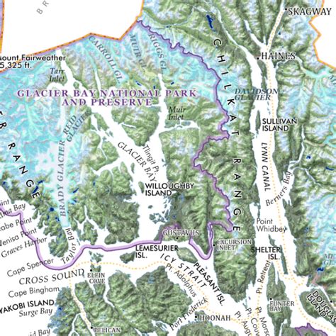 Inside Passage Southeast Alaska Map — Mitchell Geography
