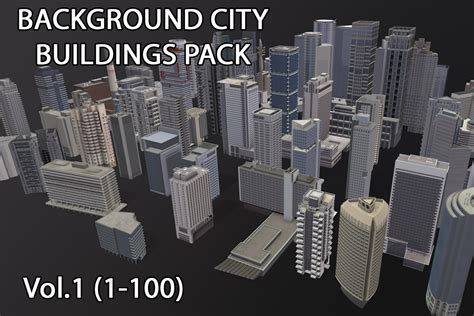 Background City Buildings Pack Vol1 1 100 3d 도시 Unity Asset Store