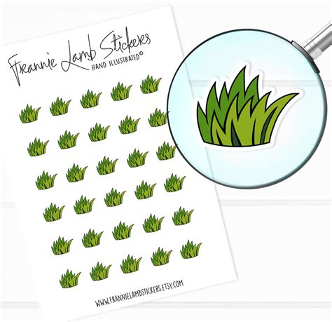 Grass Stickers 12 Each Planner Stickers Stickers For Calendars