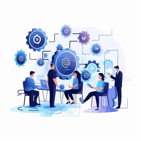 Abstract Technology Space Teamwork Project Collaboration Premium Ai