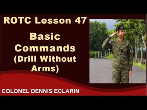 Rotc Lesson 47 Basic Commands Individual Drill Movements Without Arms