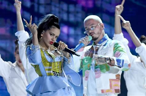 Watch J Balvin Rosalía And El Guincho Perform “con Altura” At The Latin