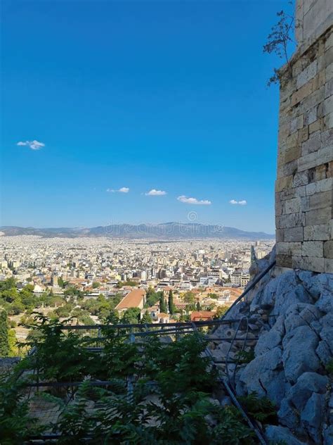 Aerial View Of Acropolis Of Athens The Temple Of Athena Nike