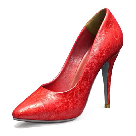 Dramatic Artistic High Heels Pointed Toe Red Isolated Element Premium
