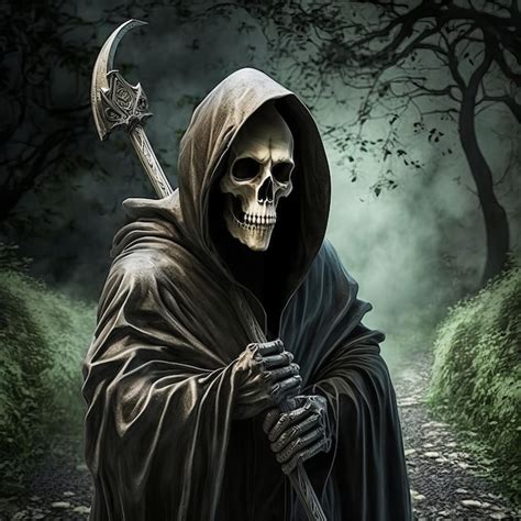 Grim Reaper Hd Fond Décran Generative Ai Photo Premium