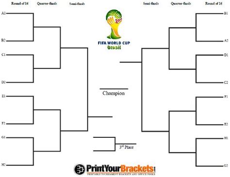 Free Printable Fifa World Cup Brackets Download Free Printable Fifa