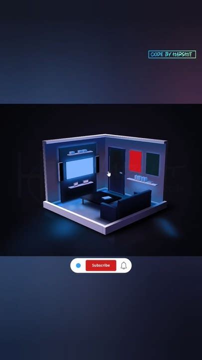 3d Room Using Html Css Js Frontend Webdesign Coding Animation 3d Shortsfeed Shorts Html