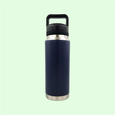 800ml Navy Blue Insulated Water Bottle With Laser Engraving Nt