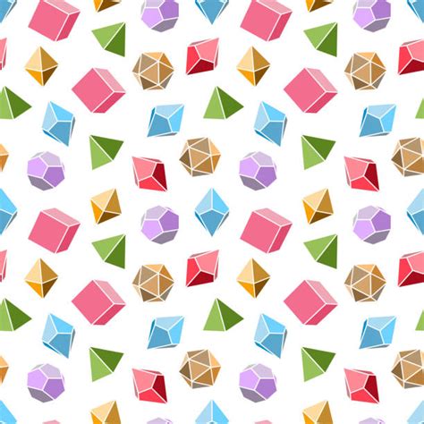 40 Polyhedral Dice Backgrounds Characters Stock Illustrations Royalty