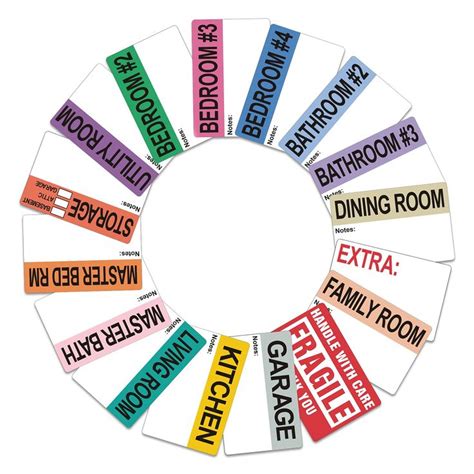 Moving Labels Pacific Mailer 800pcs 2 X 3 Inch Extra Large Home Moving Packing Labels Color